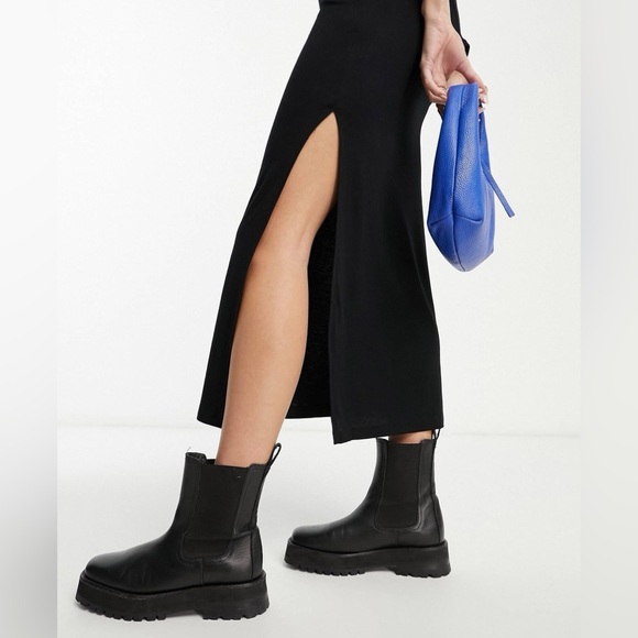 French Connection | Dresses | Fcuk Dress Side Split Jersey Midi Dress ...